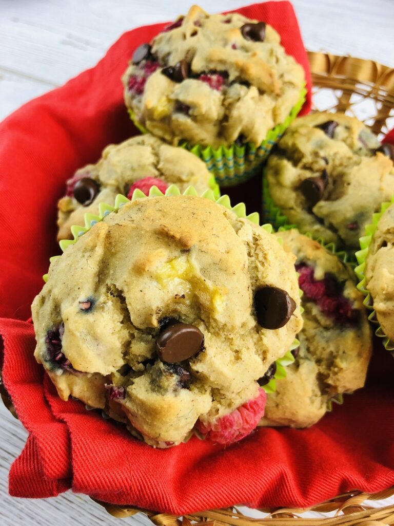 Gluten Free Raspberry Chocolate Chip Banana Muffins | The Gluten Free